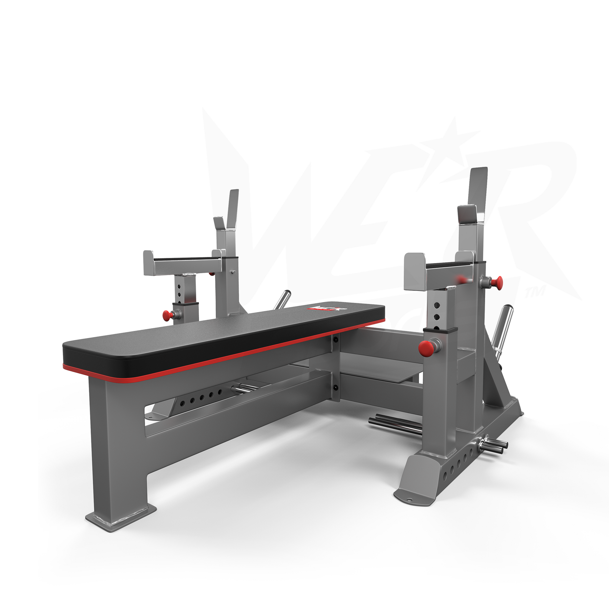 RackXPower Commercial Weight Bench & Bar Rack Plate Rack Chest Press ...