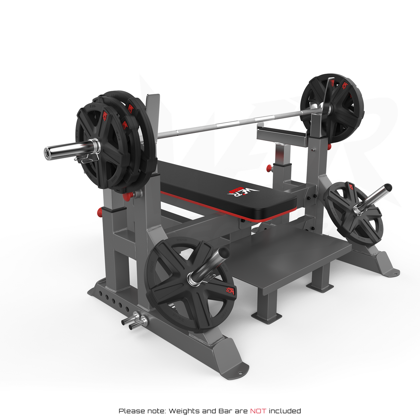 RackXPower Commercial Weight Bench & Bar Rack Plate Rack Chest Press ...