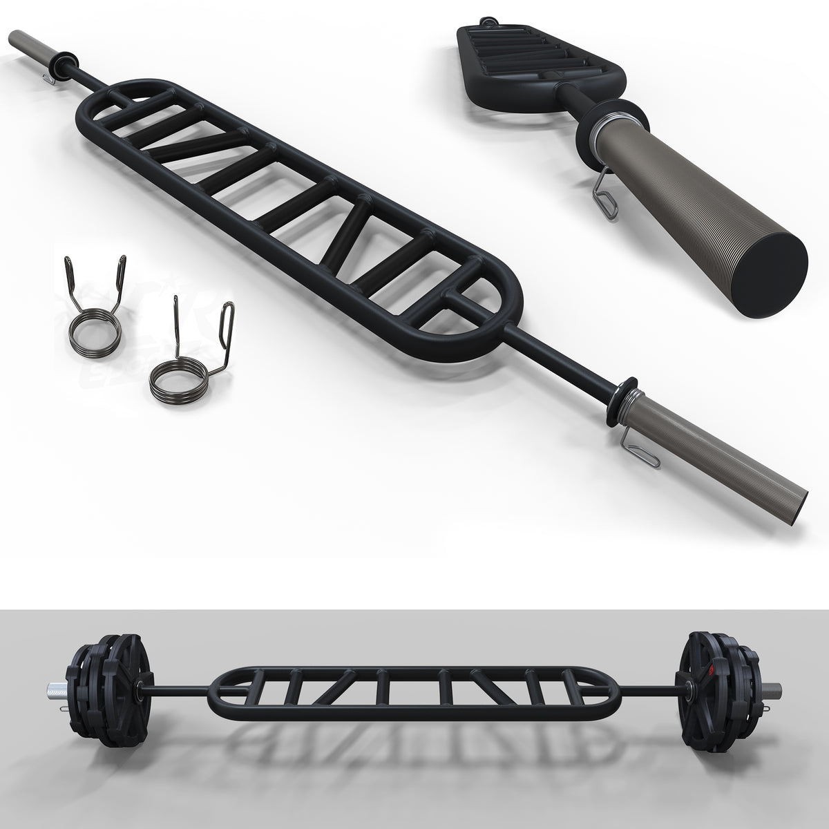 Multi Handle Grip Triceps Bar 2" BLACK