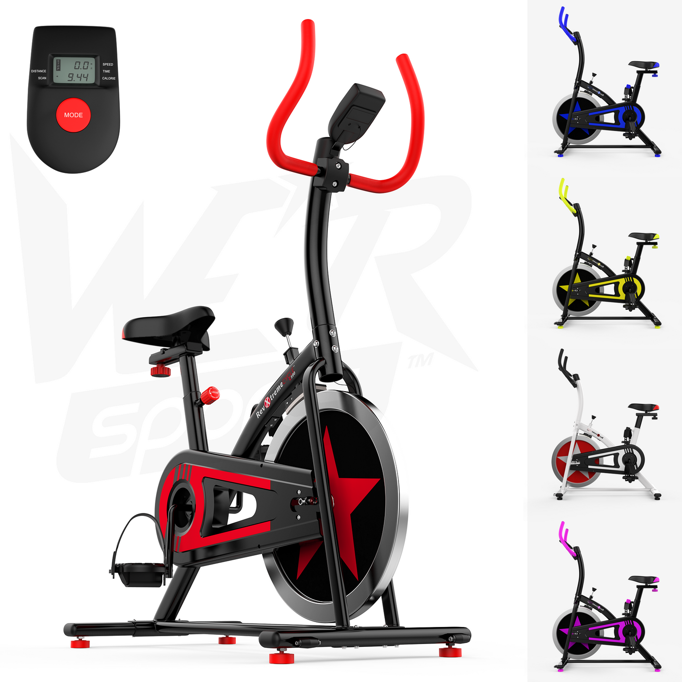 Black RevXtreme OldSkool studio exercise bike cycle – We R Sports