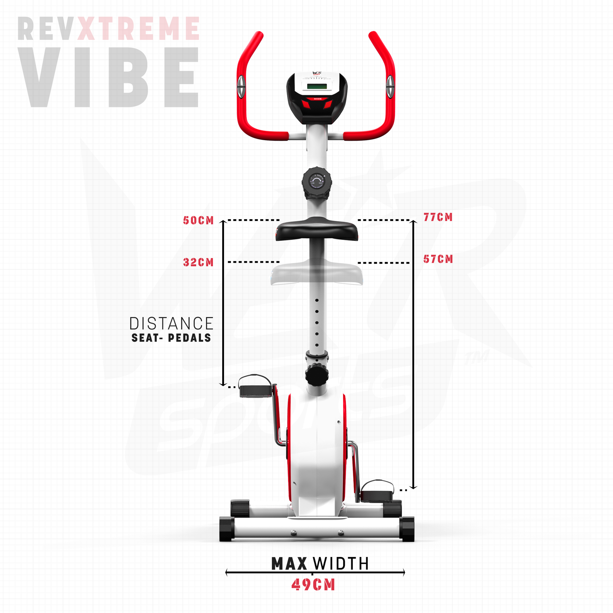 Black RevXtreme Vibe exercise fitnes bike home cycle – We R Sports